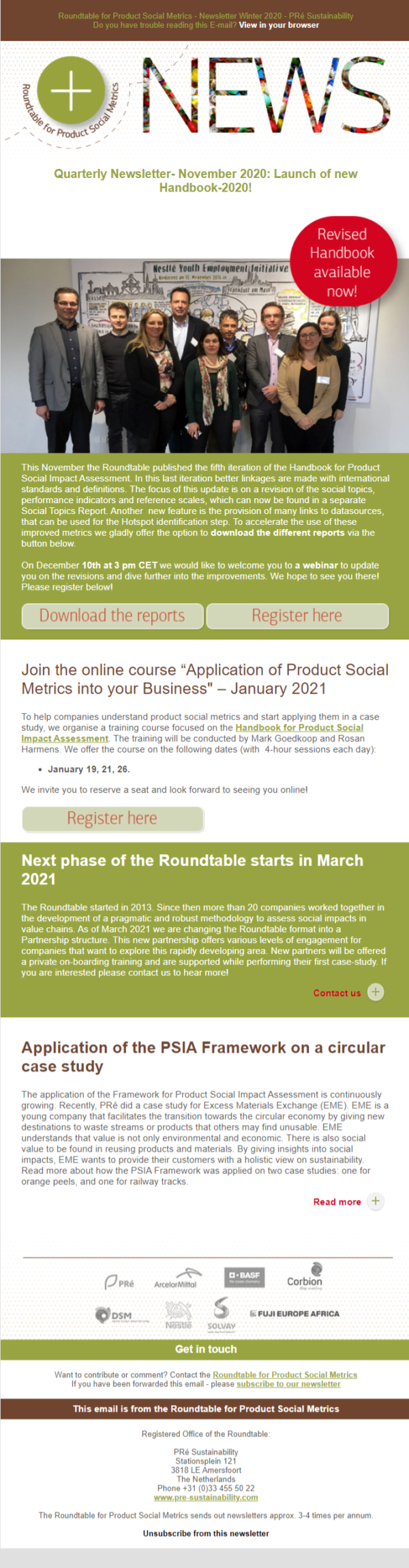 Newsletter November 2020 - Social Value Initiative